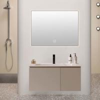 China SONSILL Wall Mounted Bathroom Vanity 80cm Single Sink Solid Wood Cabinet with Smart Mirror for sale