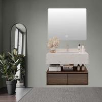 China Solid Wood Vanity Unit Bathroom Furniture Wall Mount Bath Vanity for sale