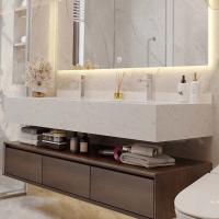 China Solid Wood Vanity Unit Bathroom Furniture Wall Mount Bath Vanity for sale