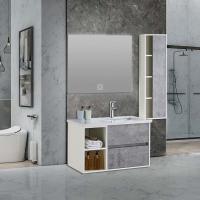 China 80cm Bathroom Vanity Cabinet with LED Mirror Wall Mounted Modern Storage for sale