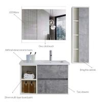 China 80cm Bathroom Vanity Cabinet with LED Mirror Wall Mounted Modern Storage for sale
