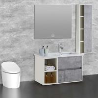 China 24 to 48 Inch Combined Bathroom Vanity Cabinet with LED Mirror and Side Cabinet 80cm for sale