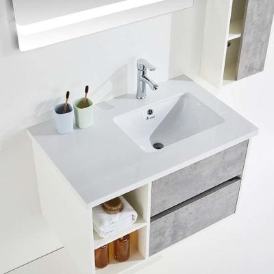 China 24 to 48 Inch Combined Bathroom Vanity Cabinet with LED Mirror and Side Cabinet 80cm for sale