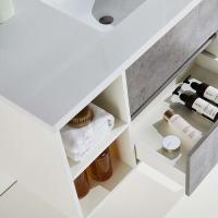 China 24 to 48 Inch Combined Bathroom Vanity Cabinet with LED Mirror and Side Cabinet 80cm for sale