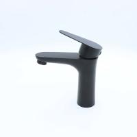 China Sonsill Stainless Steel Deck Mounted Bathroom Vanity Faucet 150mm Black Basin Mixer Tap for sale