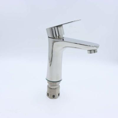 China SUS304 Stainless Steel Silvery Basin Faucet 150mm Wide Mouth Bath Shower Tap for sale