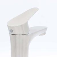China SUS 304 Stainless Steel Kitchen Faucet Hot Cold Water Mixer 15cm Deck Mounted for sale
