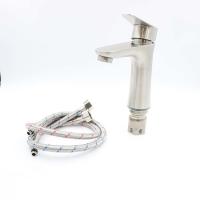 China SUS 304 Stainless Steel Kitchen Faucet Hot Cold Water Mixer 15cm Deck Mounted for sale
