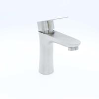 China SUS 304 Stainless Steel Single Level Basin Faucet Modern Kitchen Sanitary Ware 15cm for sale