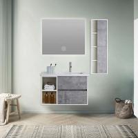 China Solid Wood Bathroom Vanity Cabinet 35-37 in Width with LED Mirror and Drawer Storage for sale