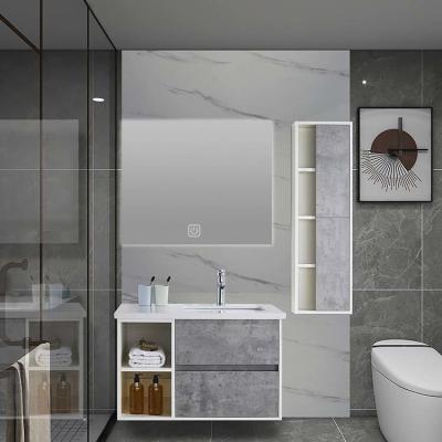 China Luxury Modern 24-86 Inch Bathroom Vanity Set with Smart LED Mirror Custom Size for sale