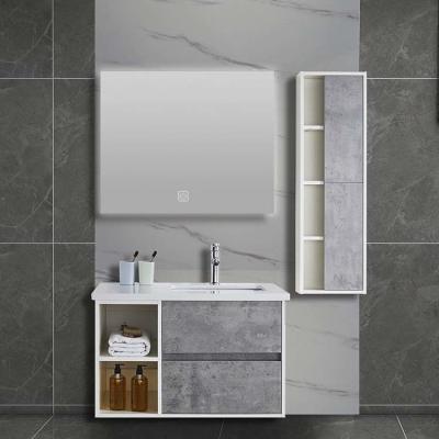 China 24-86 Inch Modern Bathroom Vanity Set with Smart LED Mirror Custom Size for sale