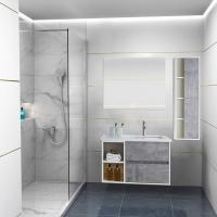 China 35-37 In Bathroom Vanity Mirror Cabinet Rectangle Customized Color for sale