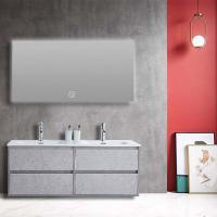 China Sonsill Customizable Plywood Bathroom Vanity Cabinet with LED Mirror 120x60cm for sale