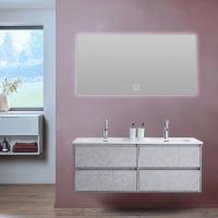 China Sonsill Customizable Plywood Bathroom Vanity Cabinet with LED Mirror 120x60cm for sale