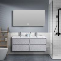 China Customizable PVC Luxury Bathroom Vanity with LED Mirror 120cm 3 Year Warranty for sale