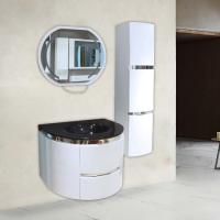 China PVC Bathroom Vanity with Side Cabinet Paint Free Wall Mounted 70x48x54 cm for sale