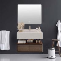 China Luxurious Bathroom Wall Hung Vanity Units Double Layered for sale