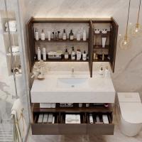 China Marble ceramic basin Bathroom Sink Mirror Cabinet Multi Layer for sale