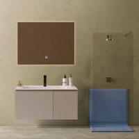 China Modern Wall Mounted Bathroom Vanity Floating Cabinet 35-37 in with Sink and LED Mirror for sale
