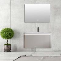 China Starry Grey Small Vanity Unit With Basin LED Mirror And Side Cabinet for sale