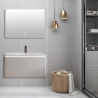 China 80cm Lighted Slate Bathroom Vanity with LED Intelligent Mirror Wall Mounted 35-37in for sale