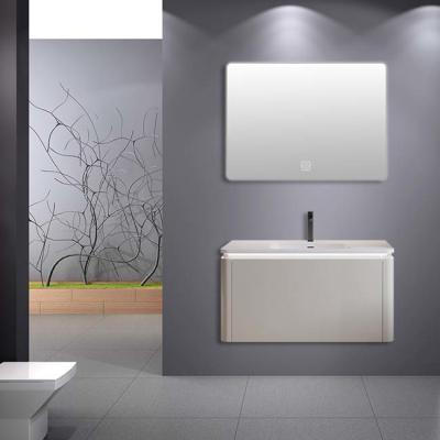 China 80cm Lighted Slate Bathroom Vanity with LED Intelligent Mirror Wall Mounted 35-37in for sale