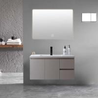 China Ceramic Bathroom Over Sink Cabinet with LED Mirror 35-37 in Width Modern Wall Mounted for sale