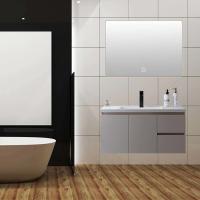China Modern Wall Mounted Bathroom Vanity with LED Mirror 35-37 in Width Custom Size for sale