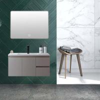 China Modern Wall Mounted Bathroom Vanity with LED Mirror 35-37 in Width Custom Size for sale