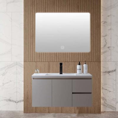 China Environmentally Hanging Bathroom Vanity 2 Drawers Wall Mounted for sale