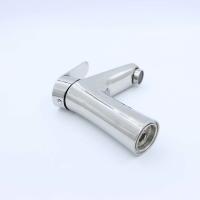 China 304 Stainless Steel Matte Black Bathroom Basin Faucet Single Hole 15cm Height for sale