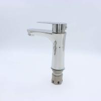 China 304 Stainless Steel Single Hole Bathroom Faucet Mirror Face Basin Mixer Tap 15x14cm for sale