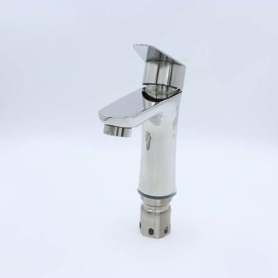China 304 Stainless Steel Single Hole Bathroom Faucet Mirror Face Basin Mixer Tap 15x14cm for sale