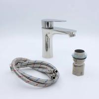 China 304 Stainless Steel Single Handle Bathroom Faucet Mixer Hot Cold 15x14cm for sale