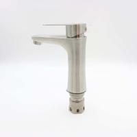 China Single Handle Luxury Bathroom Faucet 304 Stainless Steel 15x14 cm Modern Basin Mixer for sale