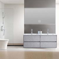 China Plywood Bathroom Vanity 120cm Wall Mounted Drawer Cabinet with LED Mirror and Ceramic Basin for sale
