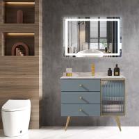 China American Style 36 in Bathroom Vanity Cabinet with Sink and LED Mirror for sale