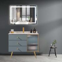China American Style Bathroom Vanity Cabinet 36 In with Sink and LED Mirror for sale