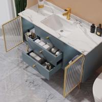 China American Style Bathroom Vanity Cabinet 36 In with Sink and LED Mirror for sale