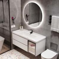 China Combined Wall Mount Bathroom Vanity Solid Wood Hotel Style Bathroom Vanity for sale