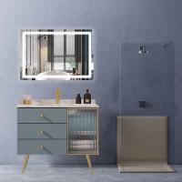 China Modern Bathroom Cabinet With Mirror Waterproof  Floor Mounted for sale