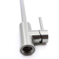 China SUS304 Brushed Bathroom Vanity Faucet 304 Stainless Steel Pull Out 1100g for sale