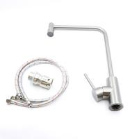 China Modern Stainless Steel Brushed Pull Out Kitchen Faucet Deck Mounted for sale