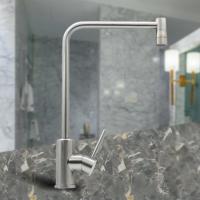 China SUS304 Stainless Steel Deck Mounted Pull Out Kitchen Faucet Brushed 60cm Hose for sale