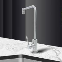 China SUS304 Stainless Steel Deck Mounted Pull Out Kitchen Faucet Brushed 60cm Hose for sale