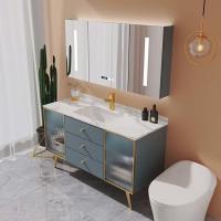 China Solid Wood Plywood Bathroom Vanity 80cm with Drawers Wall Mounted Cabinet for sale