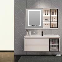 China Ceramic Basins Wall Hung Bathroom Vanity Water Resistant With Mirror for sale