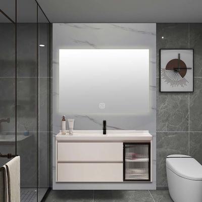 China 80x60cm Wall Mount Bathroom Vanity Plywood Cabinet with Mirror 7 Types for sale