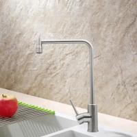 China SUS304 Stainless Steel Kitchen Faucet 360 Degree Rotatable Single Hole Deck Mounted 40cm for sale